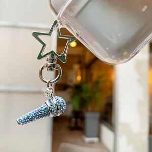 Crystal Microphone Keychain(platinum-plated Keychain) / Swarovski ...