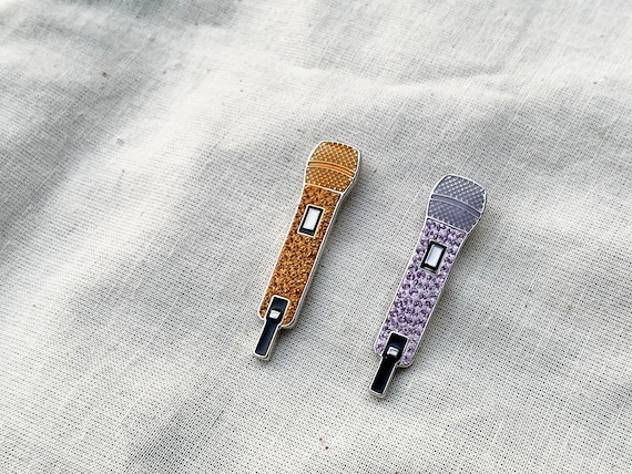 Crystal Microphone Pin / BTS Jimin Edition / Swarovski Crystal | Etsy