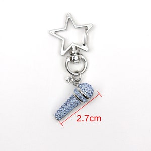 Crystal Microphone Keychain(platinum-plated Keychain) / Swarovski ...