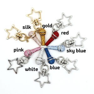Crystal Microphone Keychain(platinum-plated Keychain) / Swarovski ...