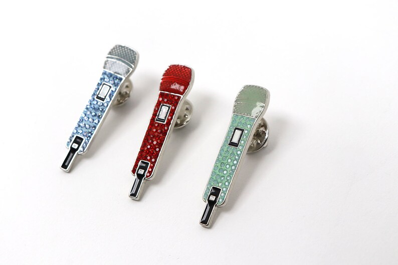 Crystal Microphone Pin / BTS J-hope Edition / Swarovski | Etsy