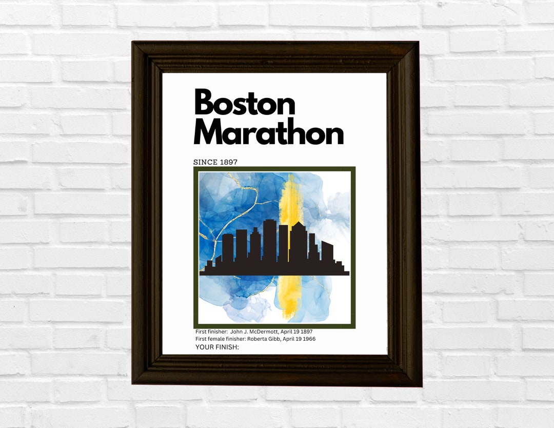 Boston Marathon Print - Customizable - Etsy
