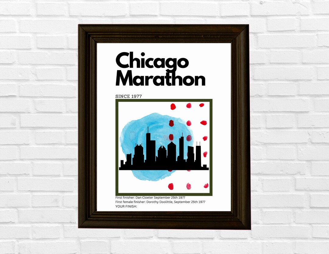 Chicago Marathon Print - Customizable - Etsy