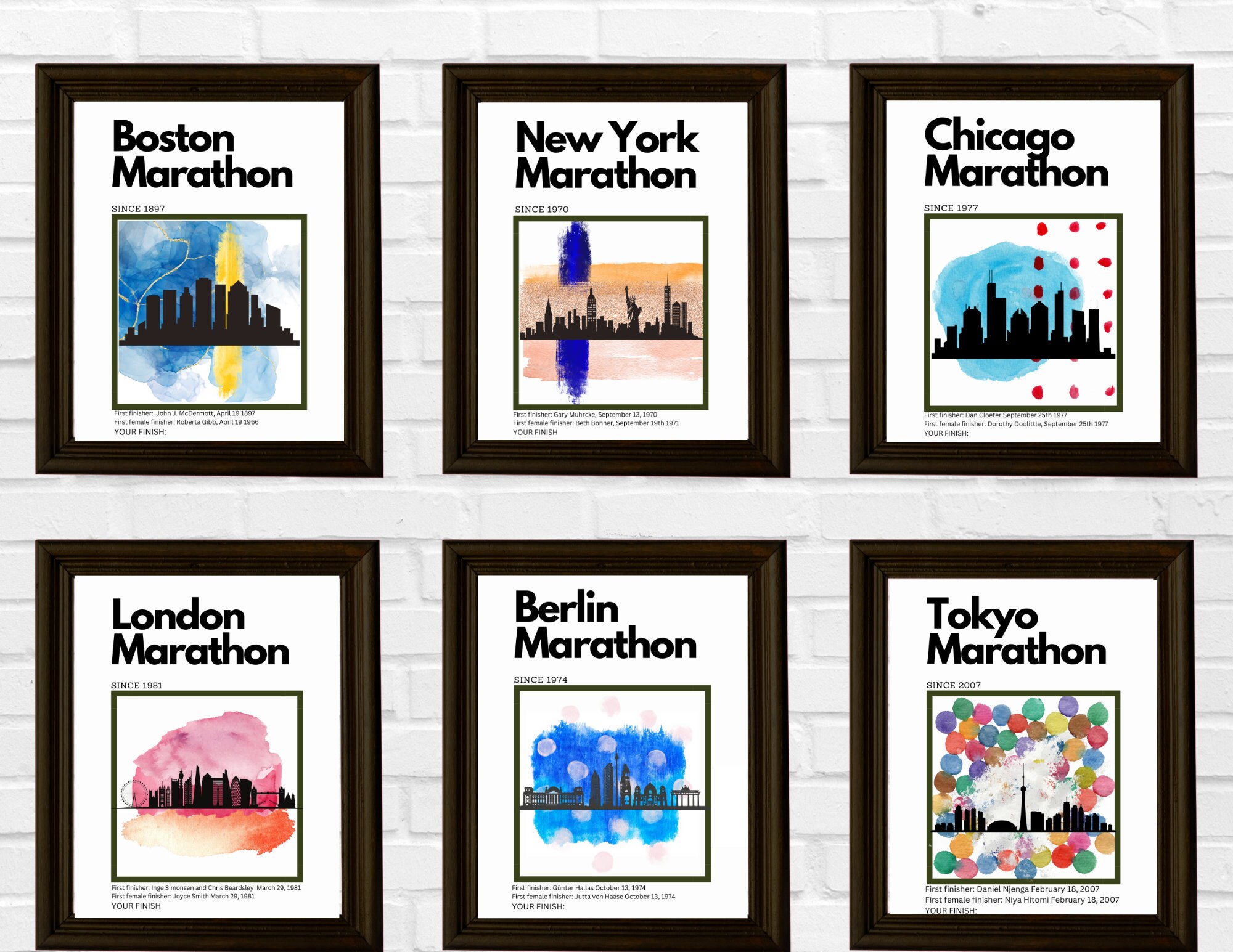 Boston Marathon Print - Customizable - Etsy