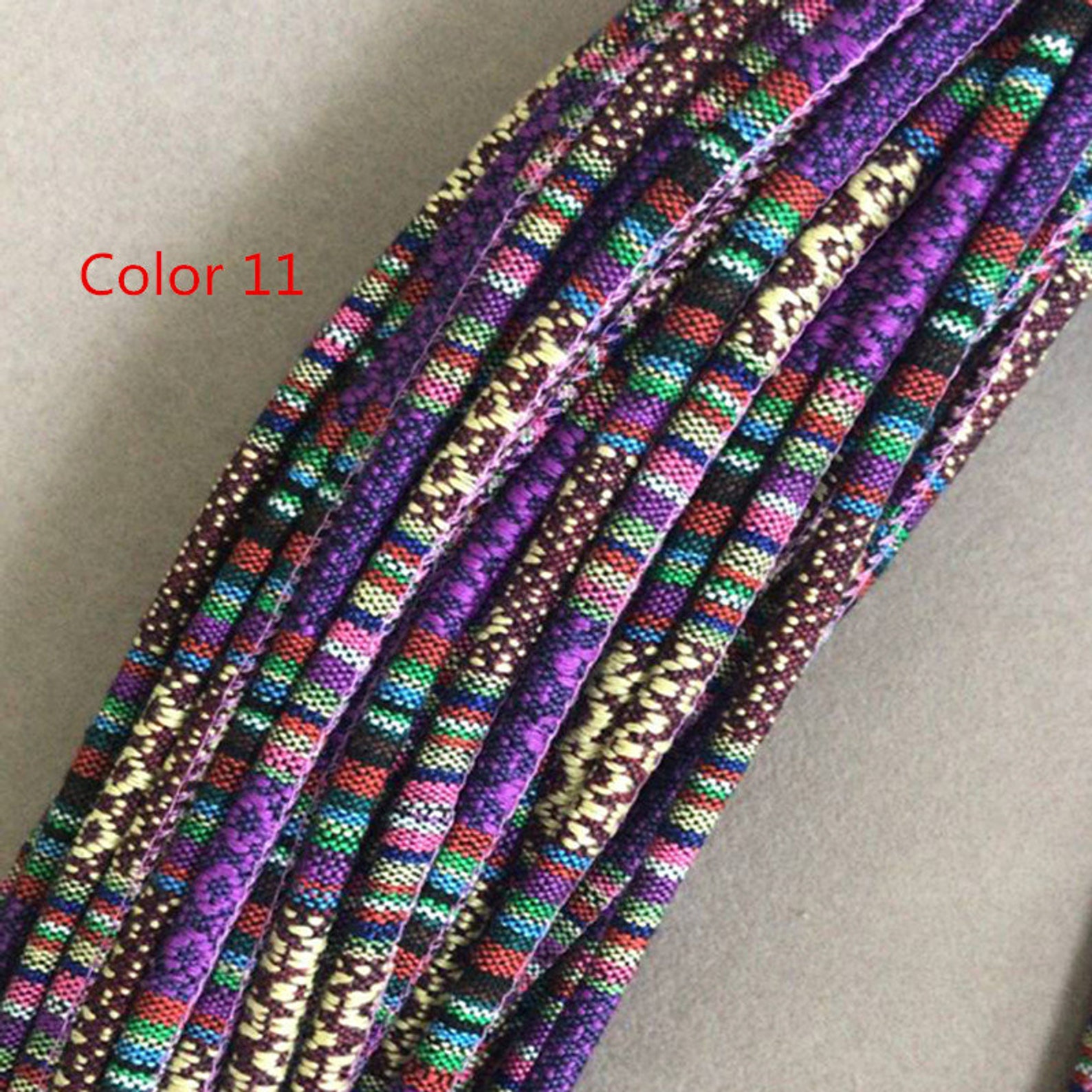 6mm Ethnic Stitched Fabric Cord Embroidered Textile Cord - Etsy
