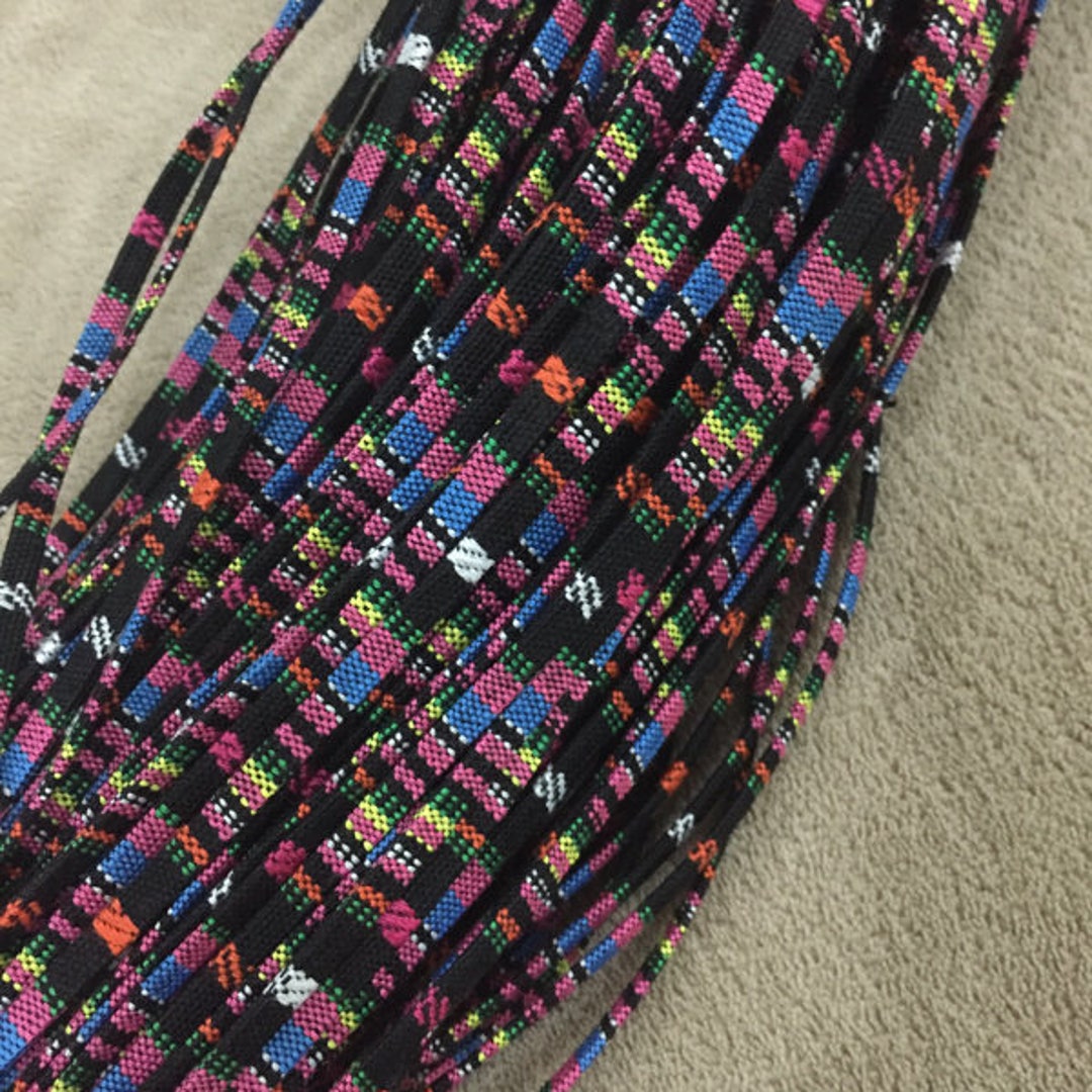 Ethnic Fabric Cord, Embroidered Textile Cord,flat Ethnic Stitched ...