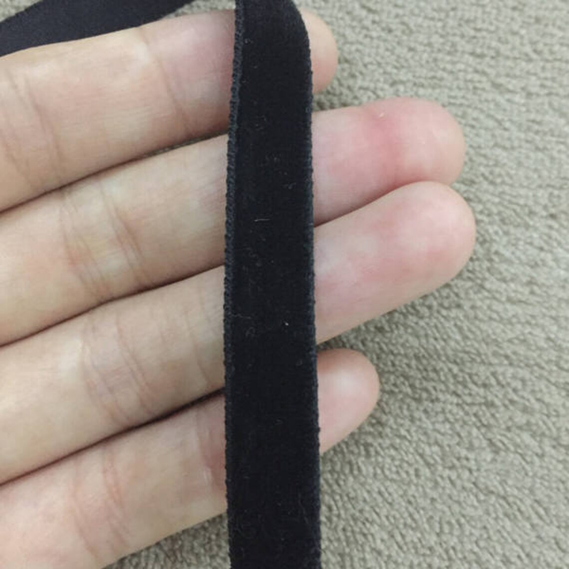 Black Velvet Cord, 10mm Velvet Cord, Jewelry Making Cord, Velvet ...