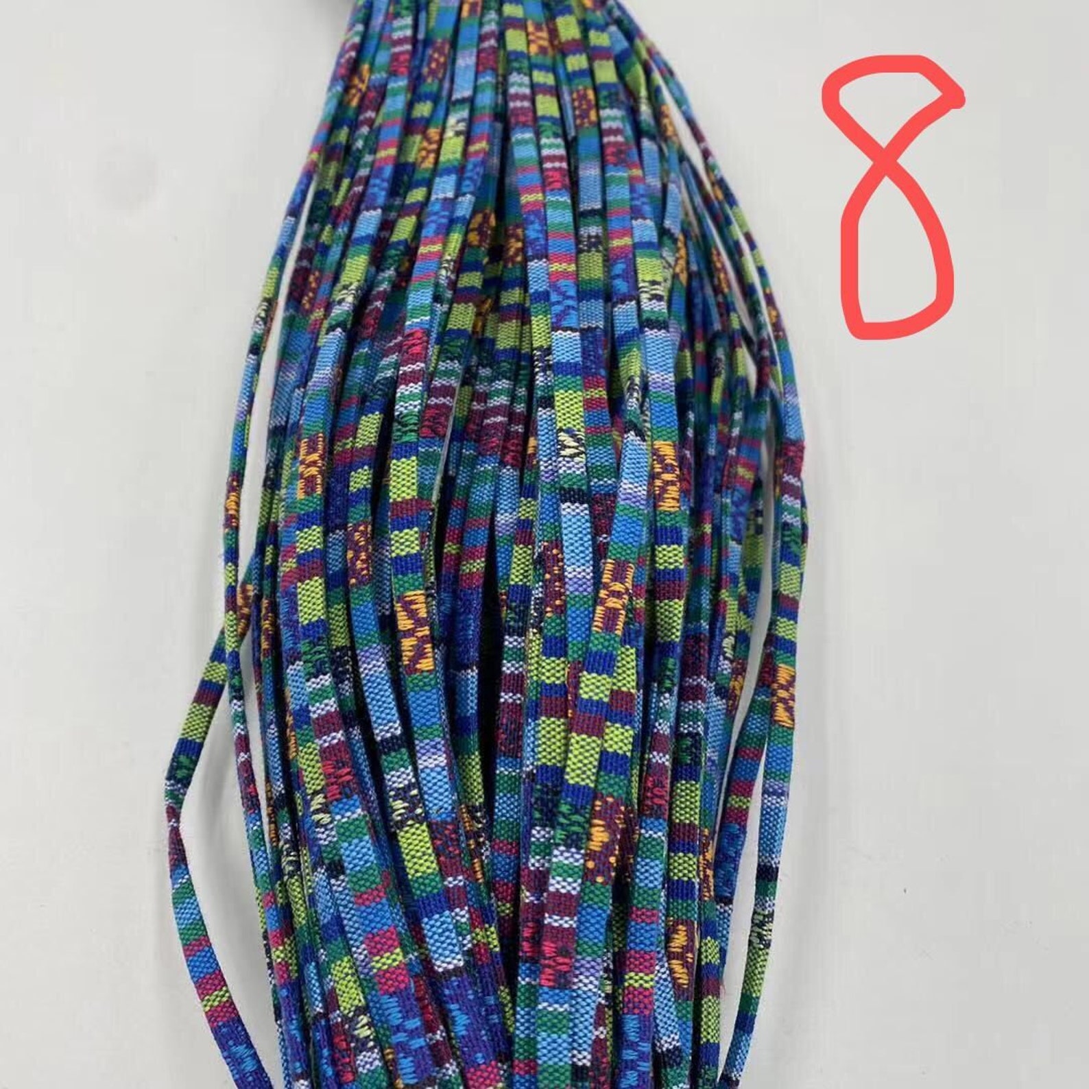 Flat Aztec Ethnic Cord Bohemian Ethnic Rope Cord 5mm Tribal - Etsy