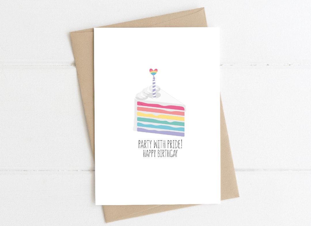 Birthday Card, Gay Happy Birthday, Gay Birthday, LGBTQ Birthday ...