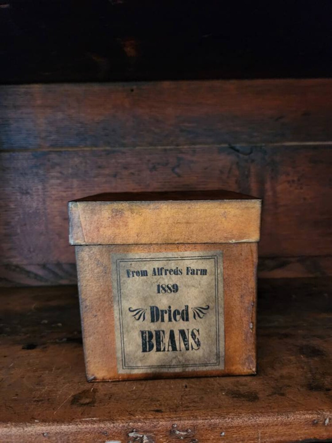 Primitive Hand Distressed Beans Box - Etsy