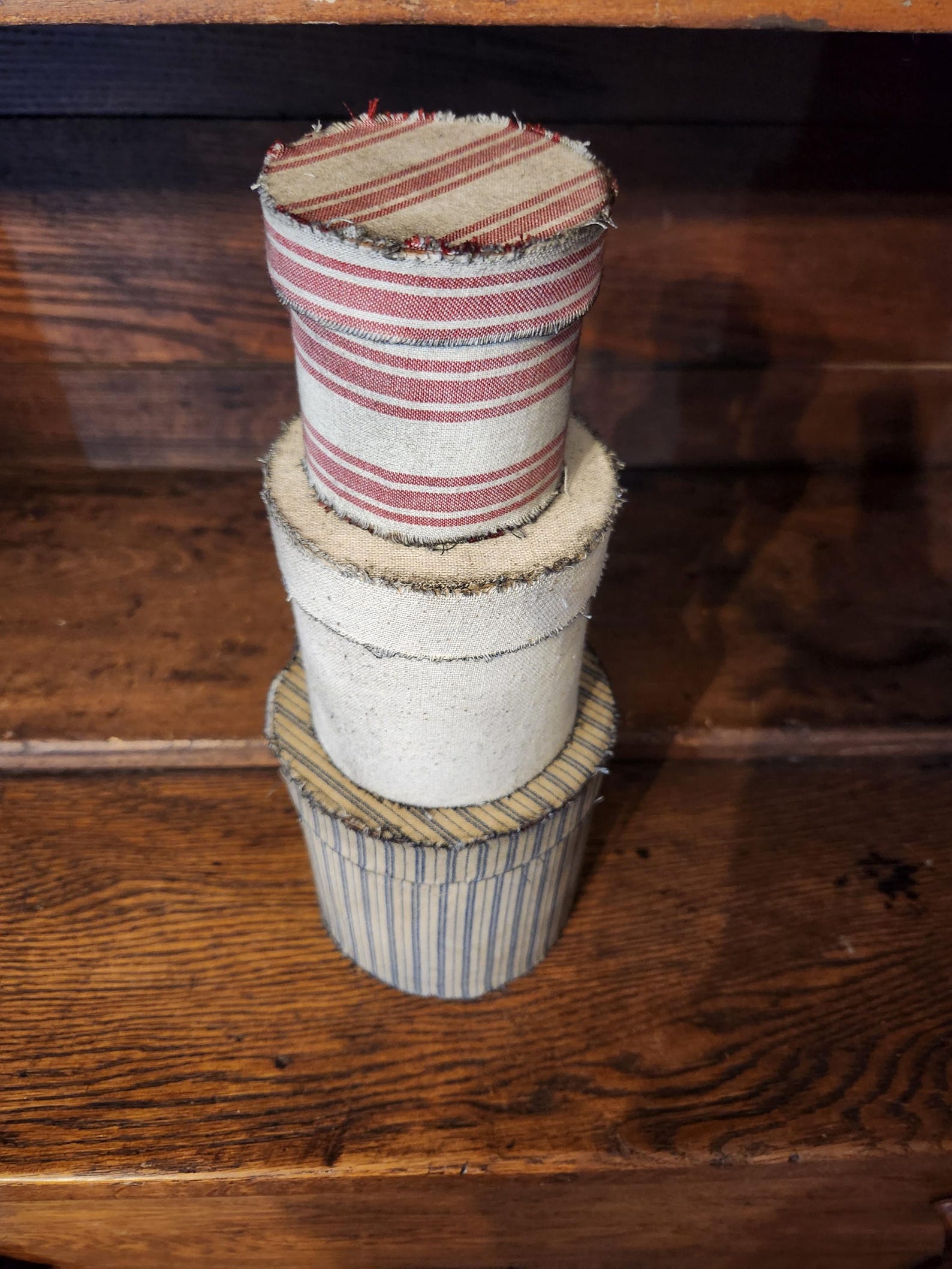 Primitive Hand Fabric Wrapped Box Set - Etsy