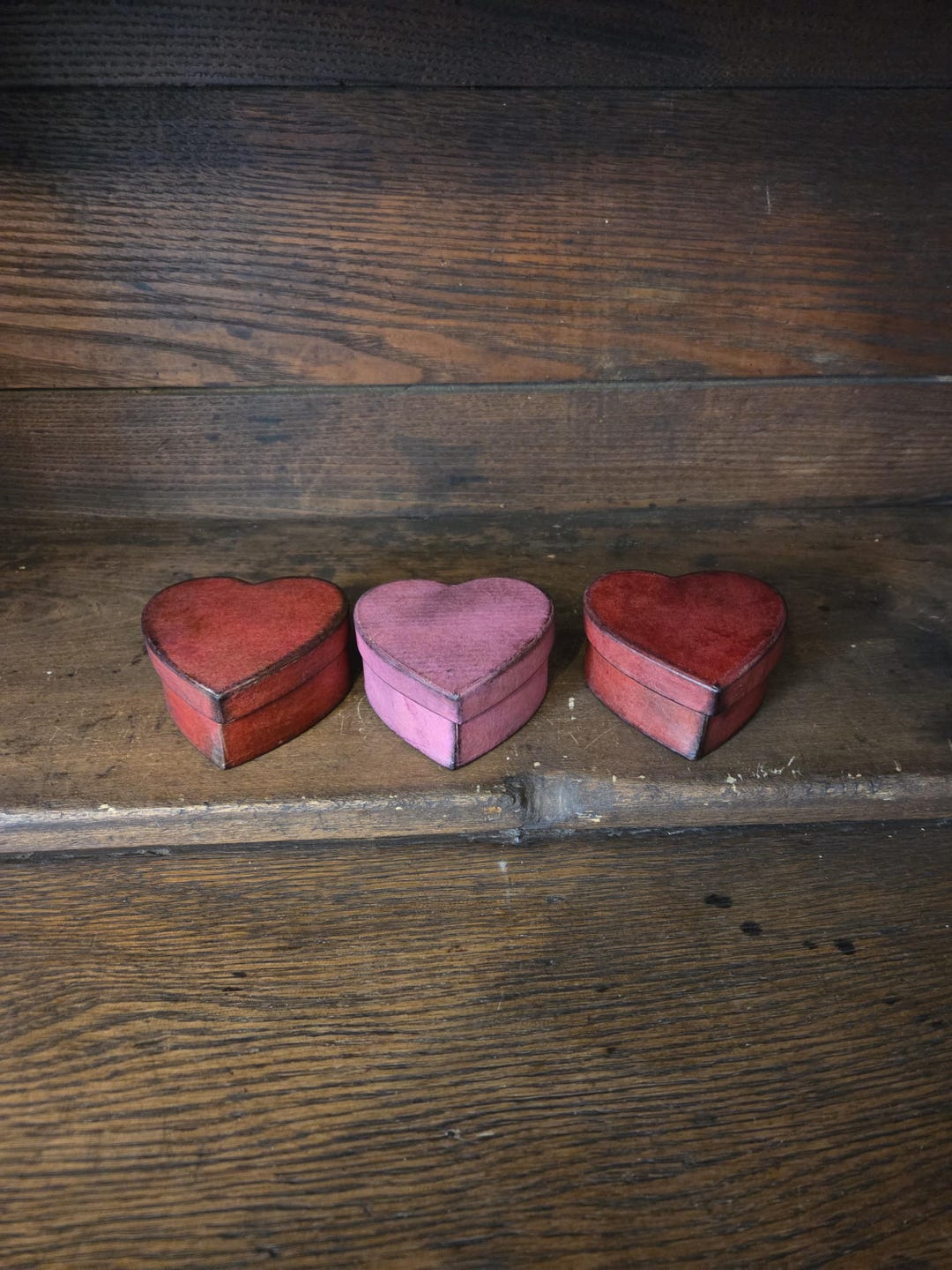 Primitive Hand Distressed Small Heart Box Set - Etsy