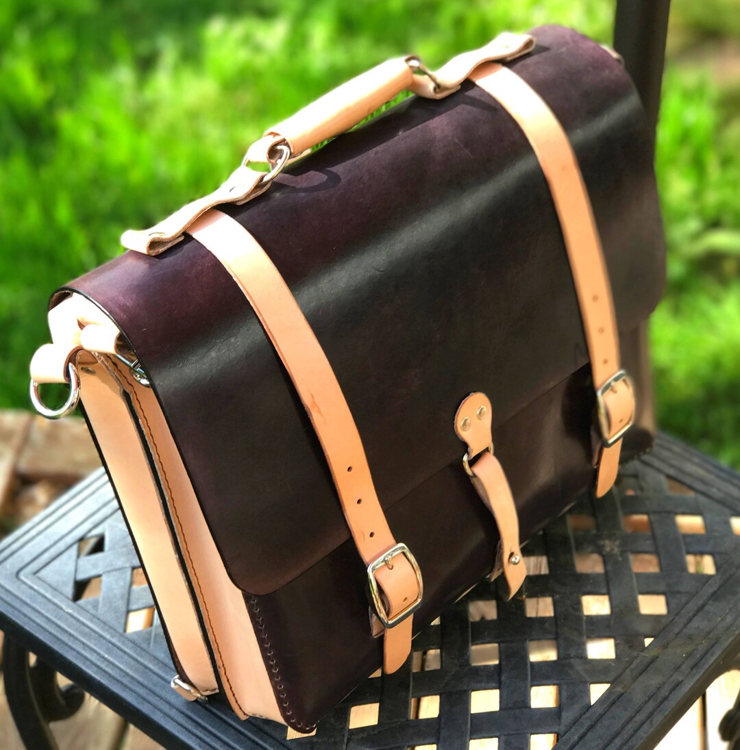 Classic Vintage Leather Briefcase - Etsy
