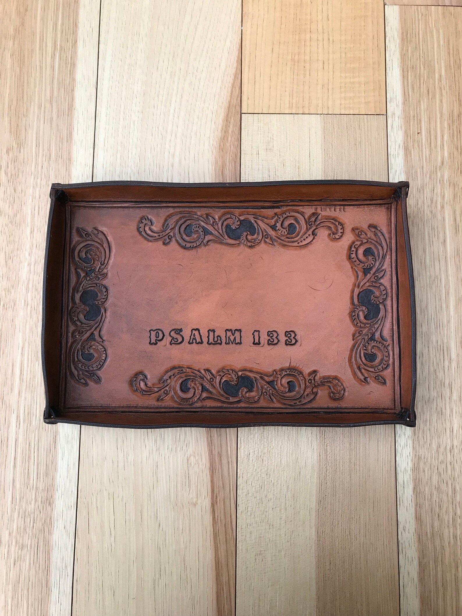 Western Style Leather Valet Tray - Etsy