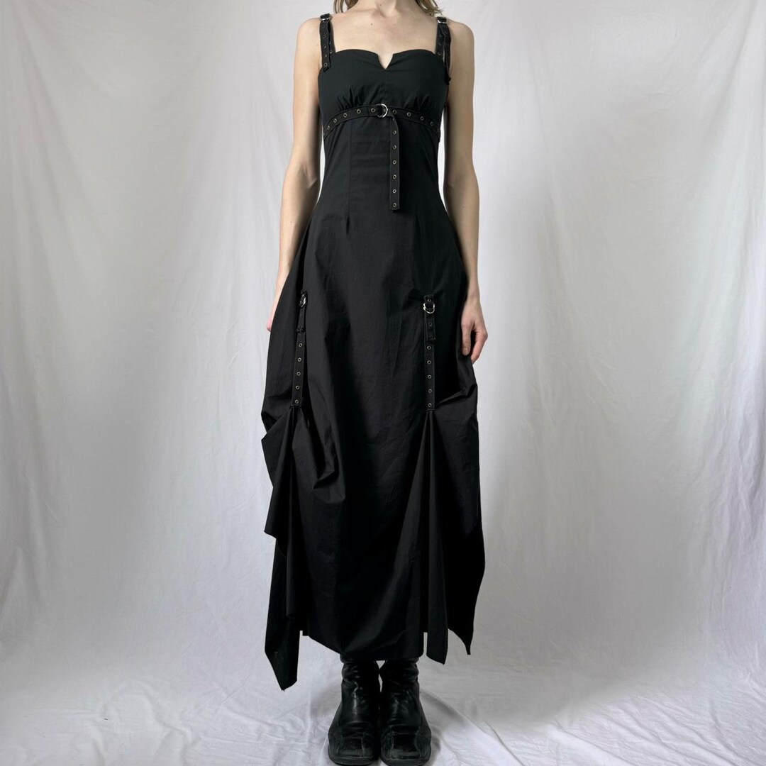 Vintage Goth Maxi Dress XS - Etsy
