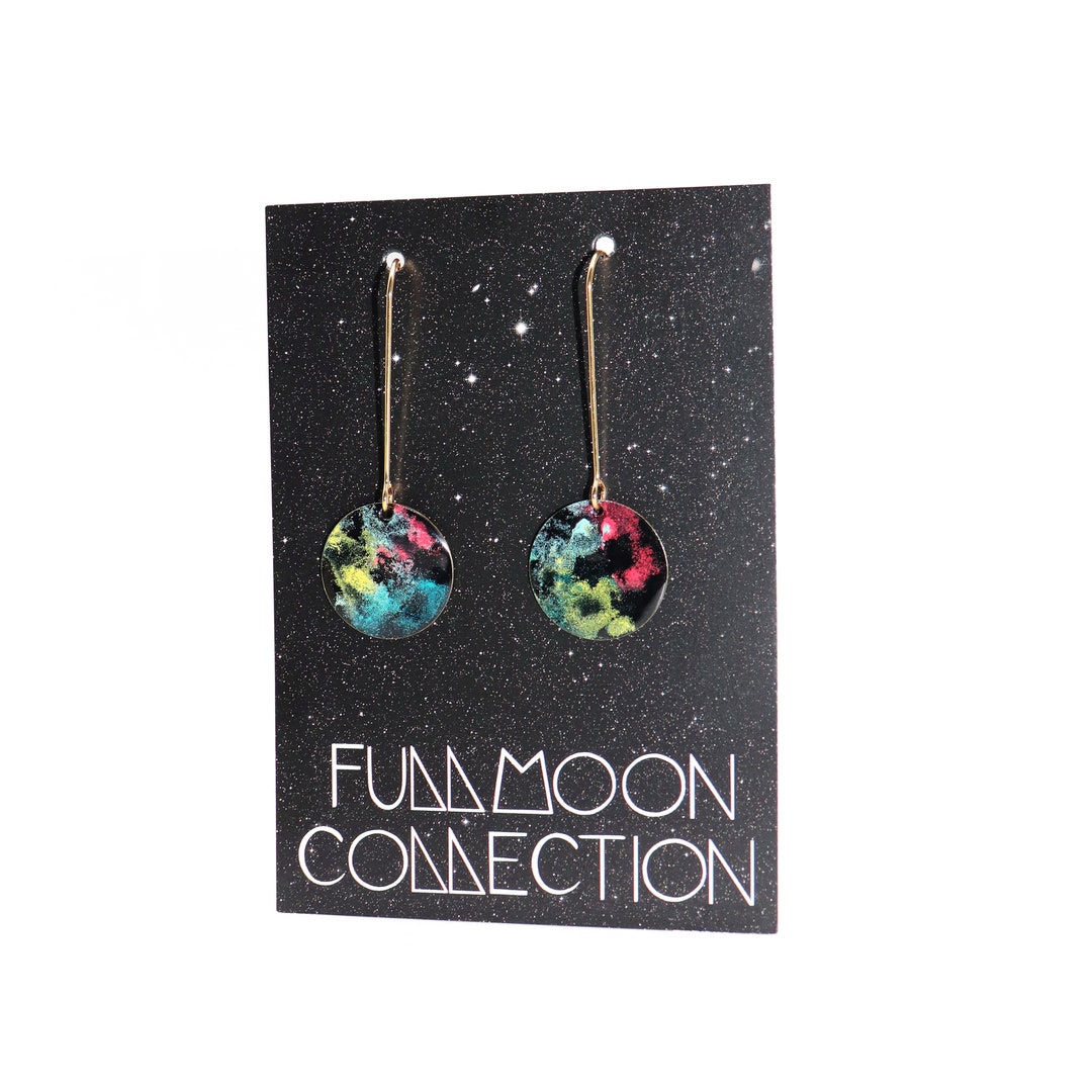 FULL MOON Ohrhänger bunt Unikat - Etsy.de