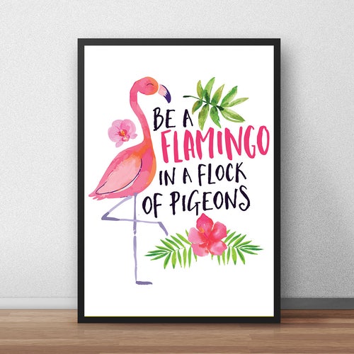 Glitter Flamingo Hanging Decorations Felt Flamingos Flamingo | Etsy UK