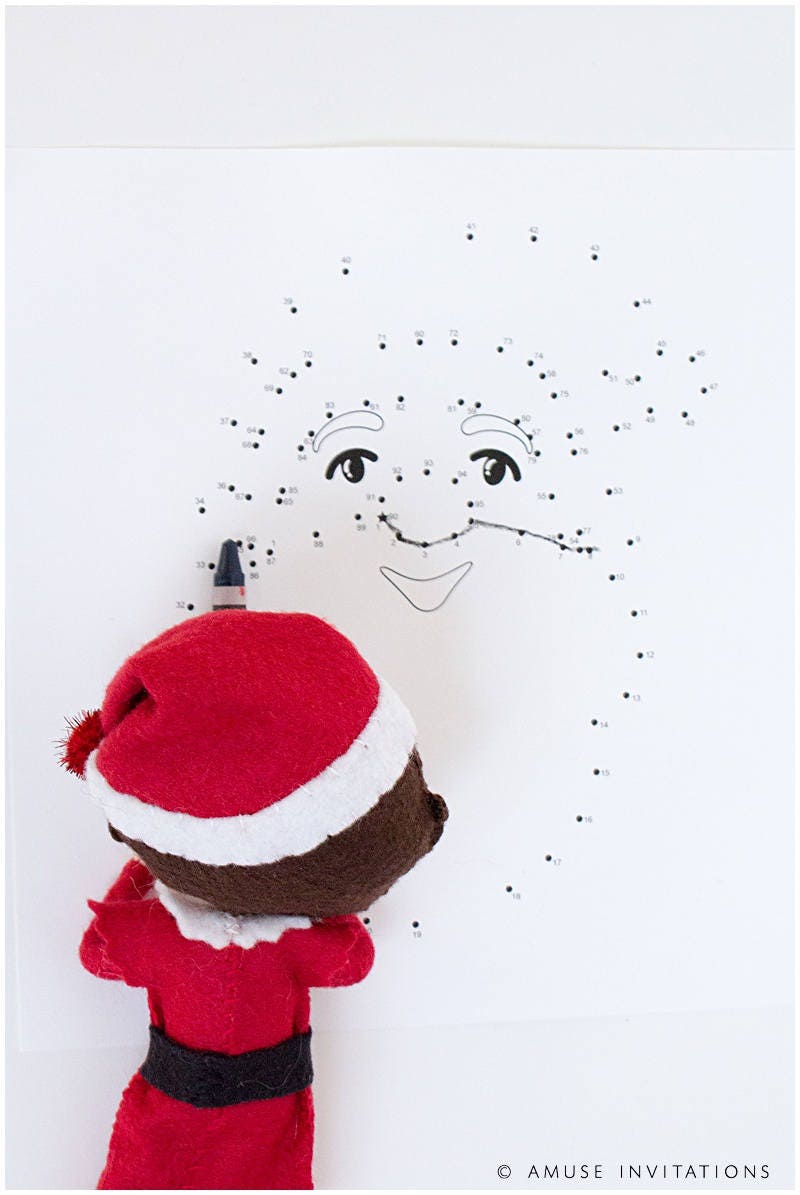 Christmas Connect the Dots, Elf Connect Dot, Christmas Elf Accessories ...
