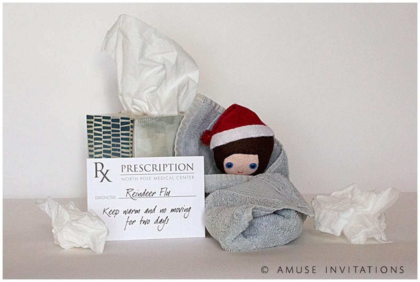 Elf Sick, Reason to Not Move the Elf, Christmas Elf Accessories, Santa ...