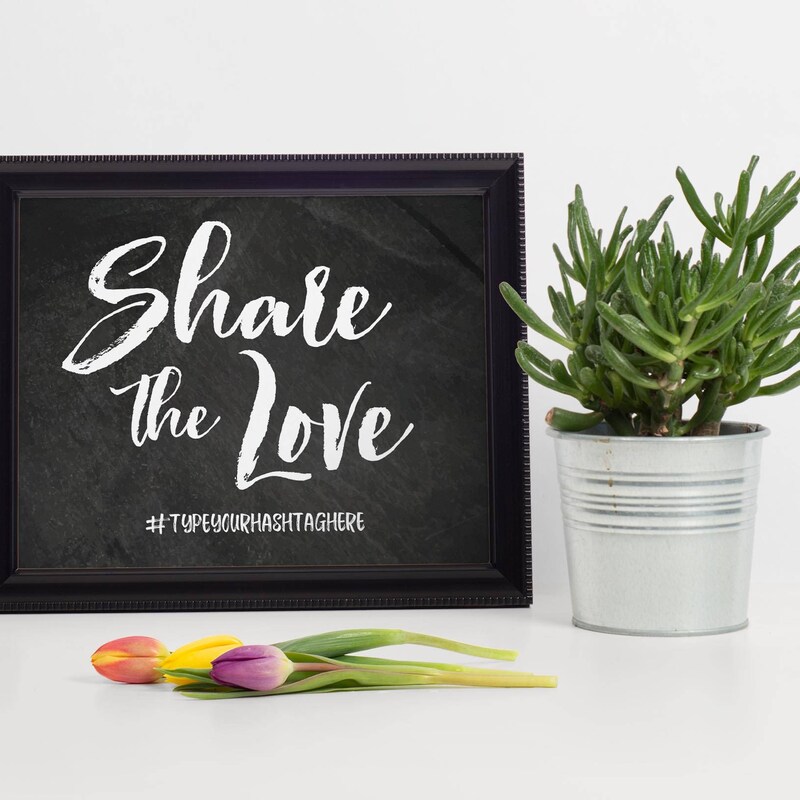 Hashtag Chalkboard - Etsy