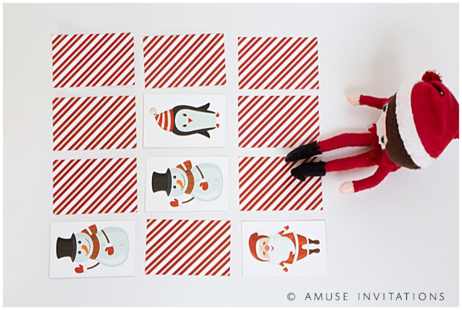 Elf Matching Game, Christmas Matching Game, Christmas Elf Accessories ...