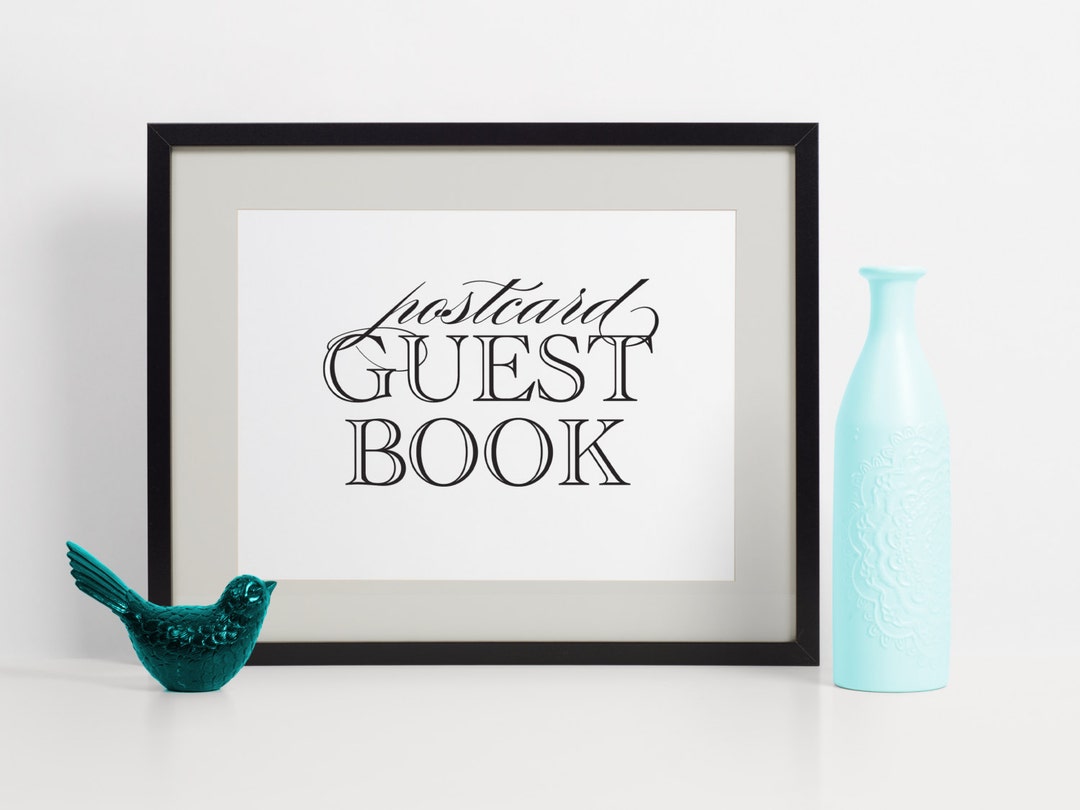 POSTCARD Guest Book Guest Book Alternatives Wedding Guest - Etsy