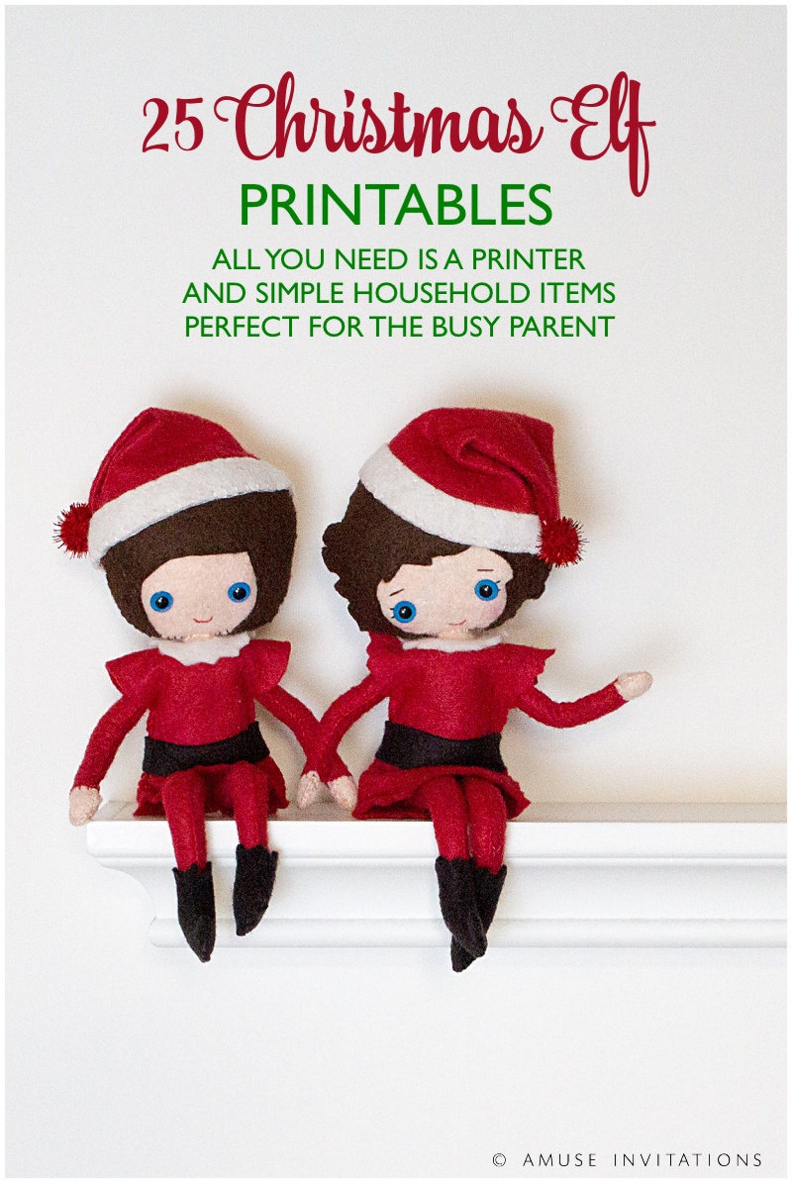 Elf Printable Bundle, Elf Printable Kit, 25 Days of Elf Ideas, Over 25 ...