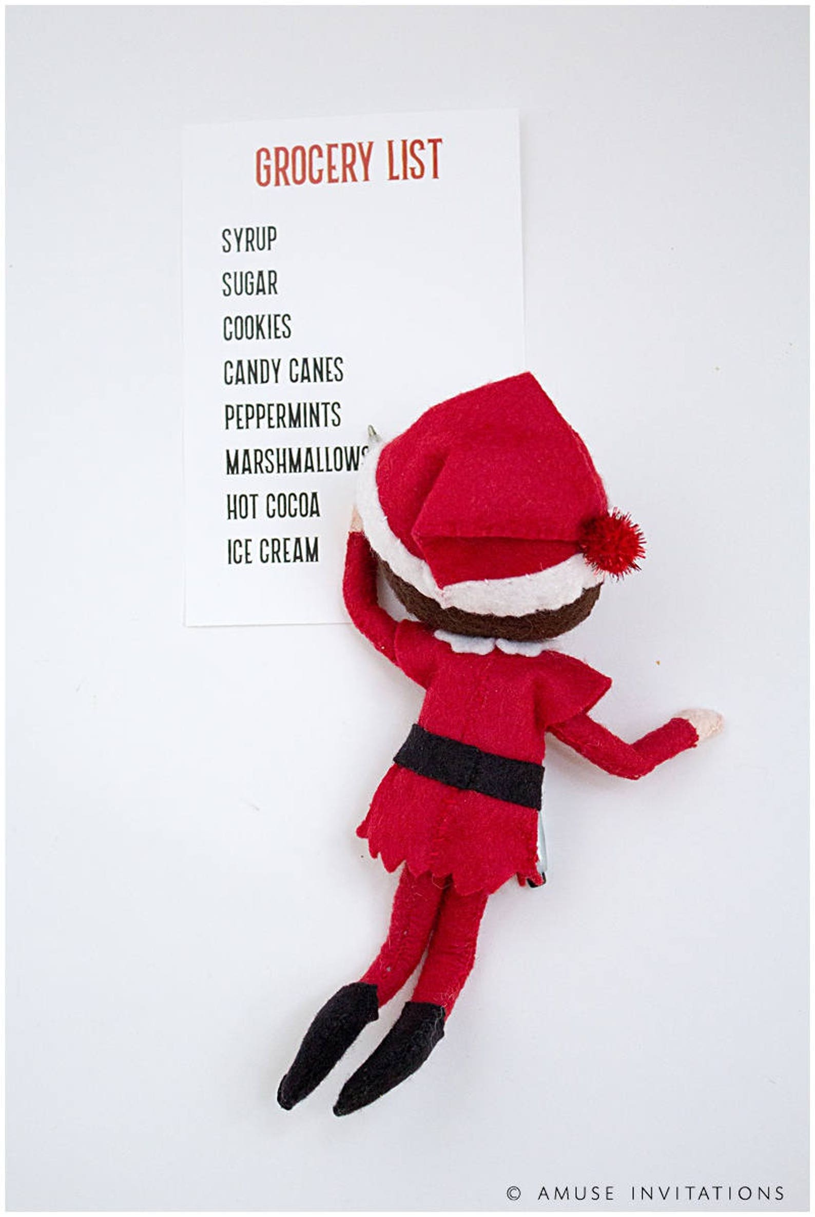 Elf Makes Grocery List, Naughty Elf Idea, Christmas Elf Accessories ...