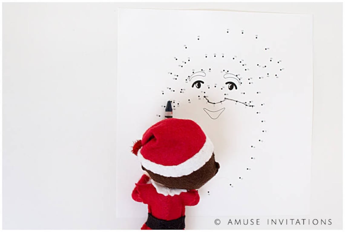 Christmas Connect the Dots, Elf Connect Dot, Christmas Elf Accessories ...