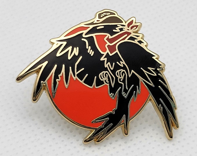 Crow Cowboy "yeecaw" Enamel Pin - Etsy