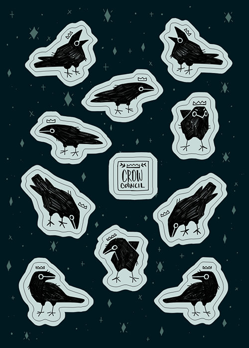 Crow Council Stickers - Etsy