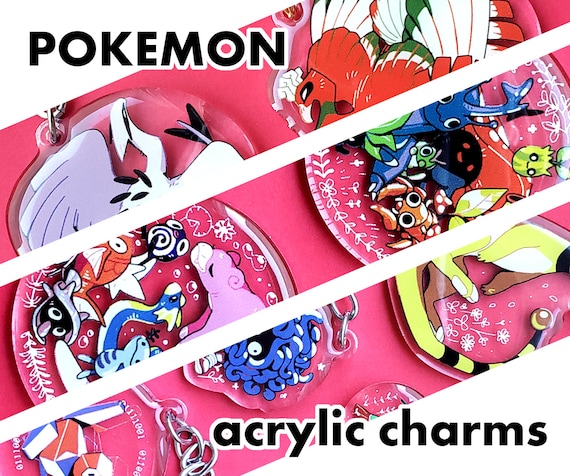 Pokemon Acrylic Charms | Etsy