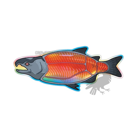 Salmon Sticker - Etsy