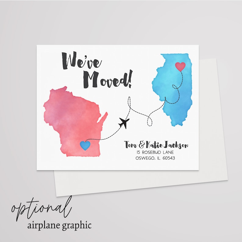 Printable New Address Cards Moving Announcement New Home - Etsy