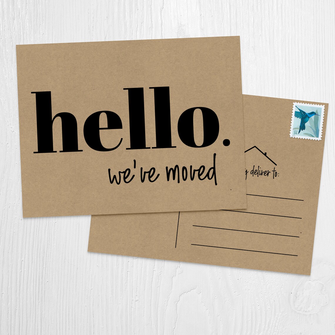 Moving Postcards Moving Announcement New Home Moving | Etsy