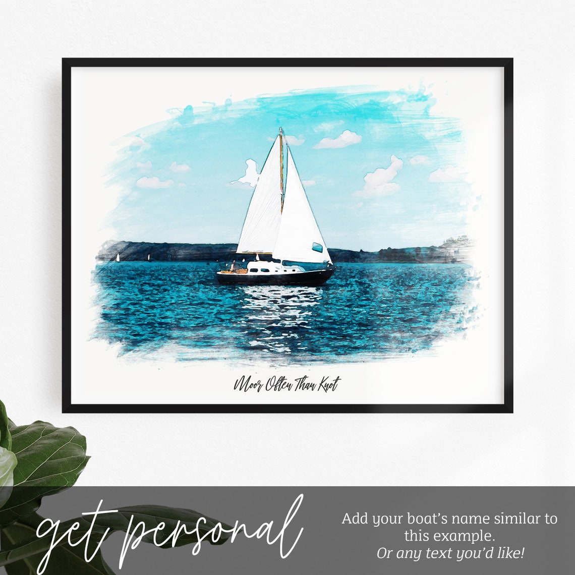 Custom Boat Portrait Sailing Boat Art Custom Boat Drawing | Etsy