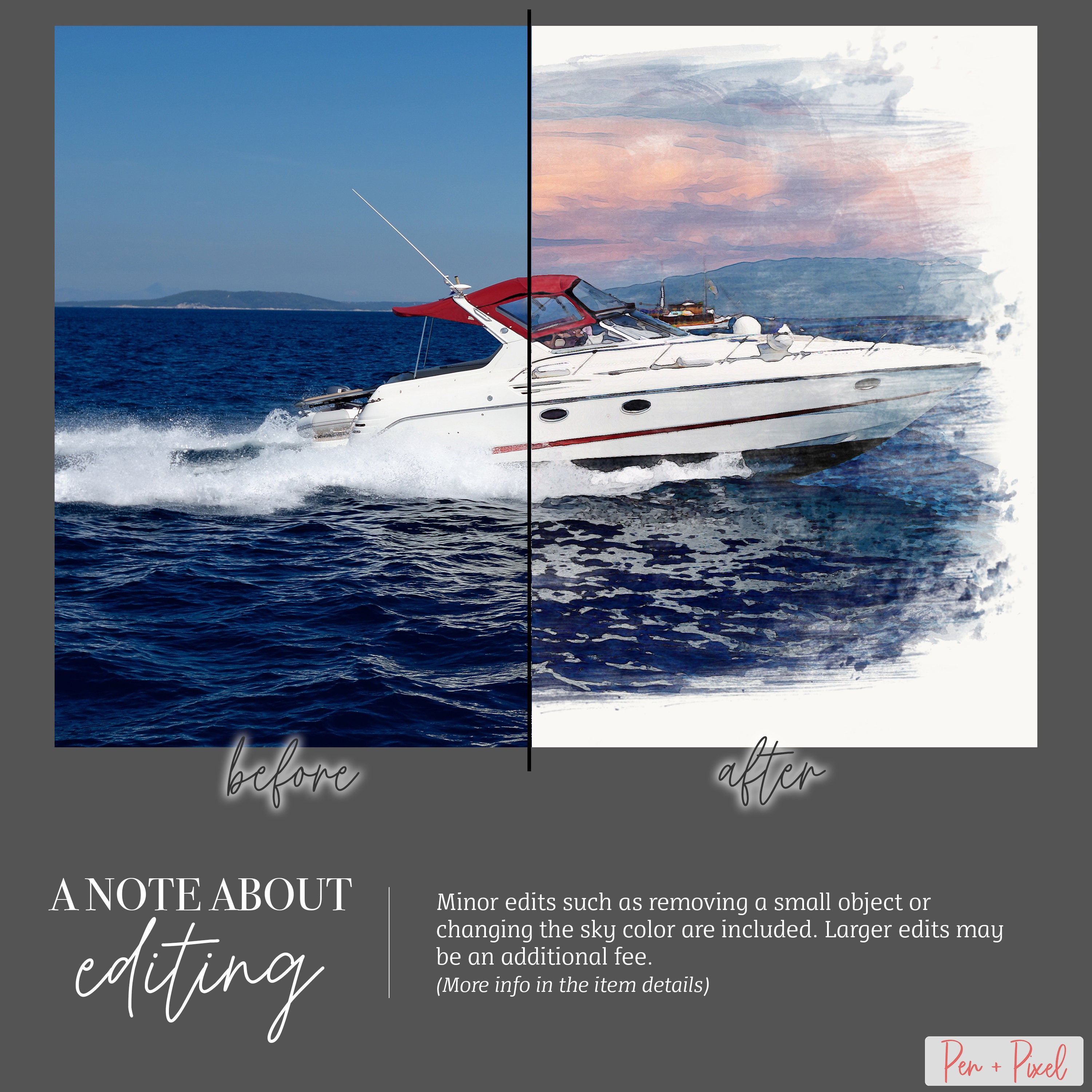 Custom Boat Portrait Sailing Boat Art Custom Boat Drawing - Etsy