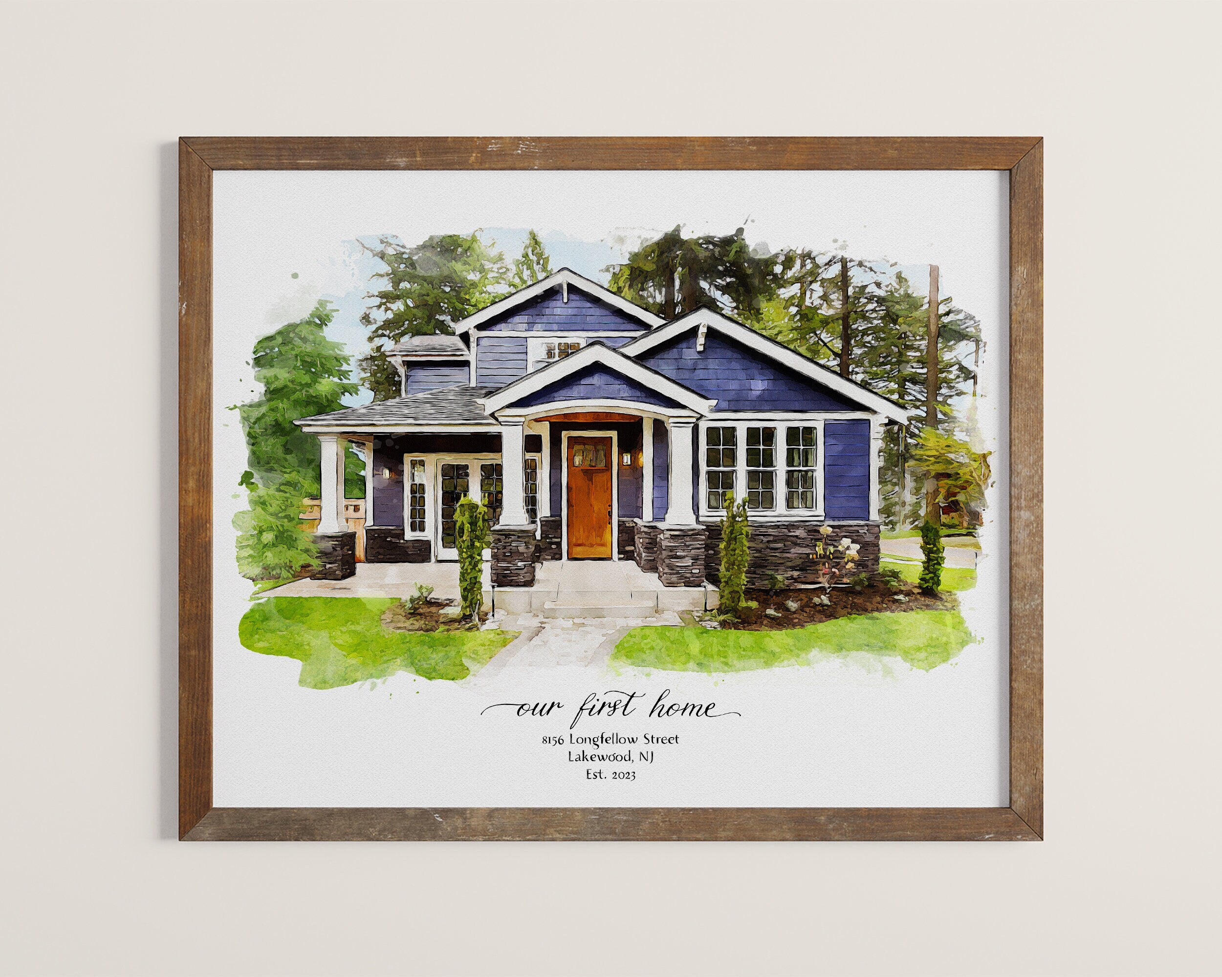 Custom House Drawing, House Painting, Custom House Portrait From Photo ...