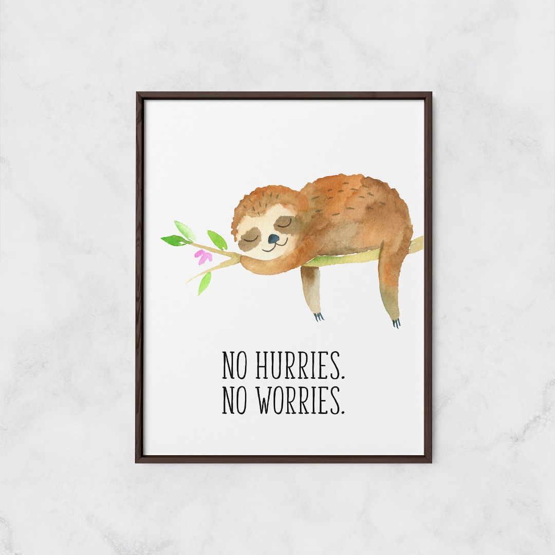 Sloth Print Printable Wall Art Printable Art Printable - Etsy