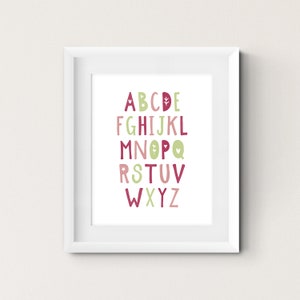 Scandinavian Nursery Art Print, Baby Girl Nursery, Nursery Decor ...