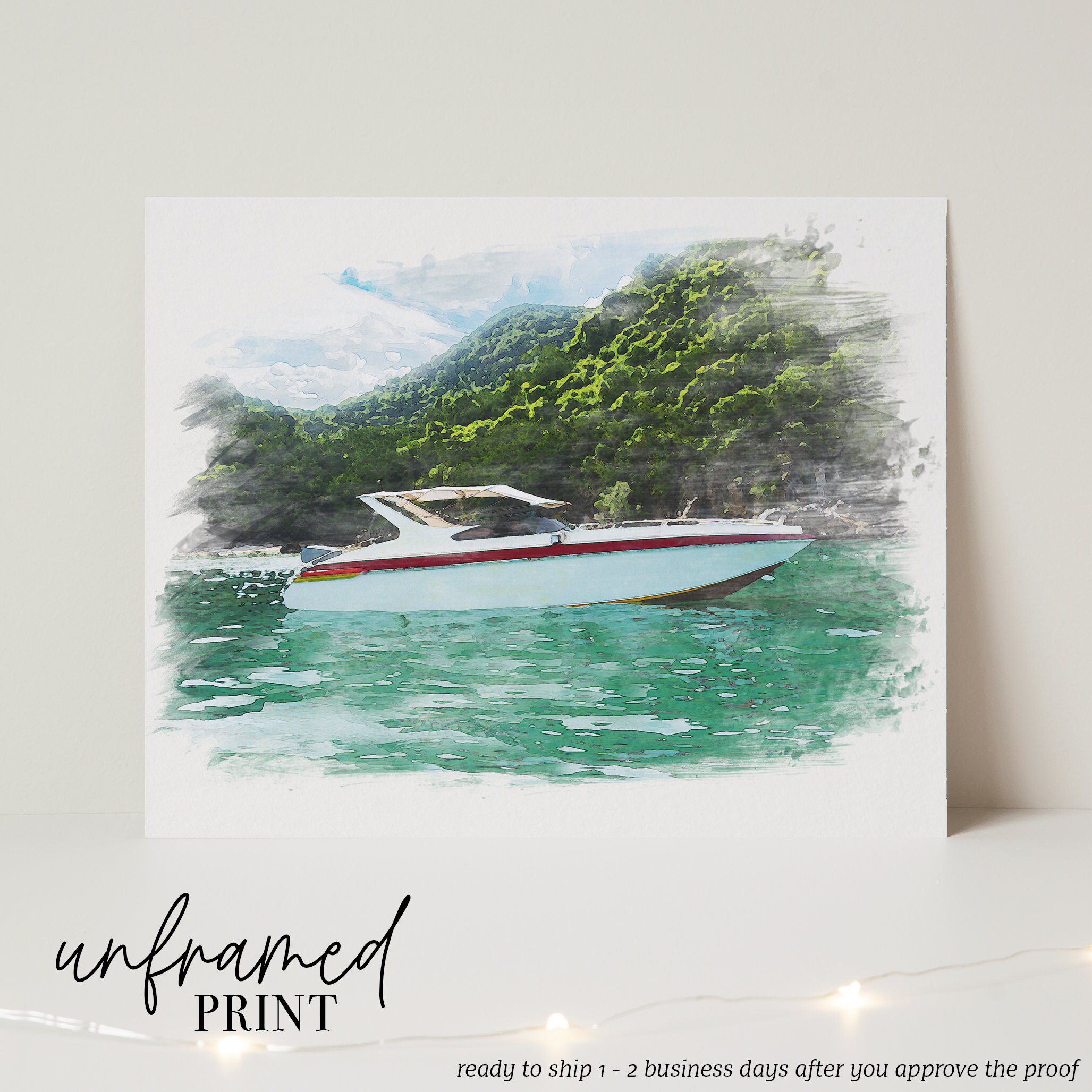 Custom Boat Portrait Sailing Boat Art Custom Boat Drawing - Etsy