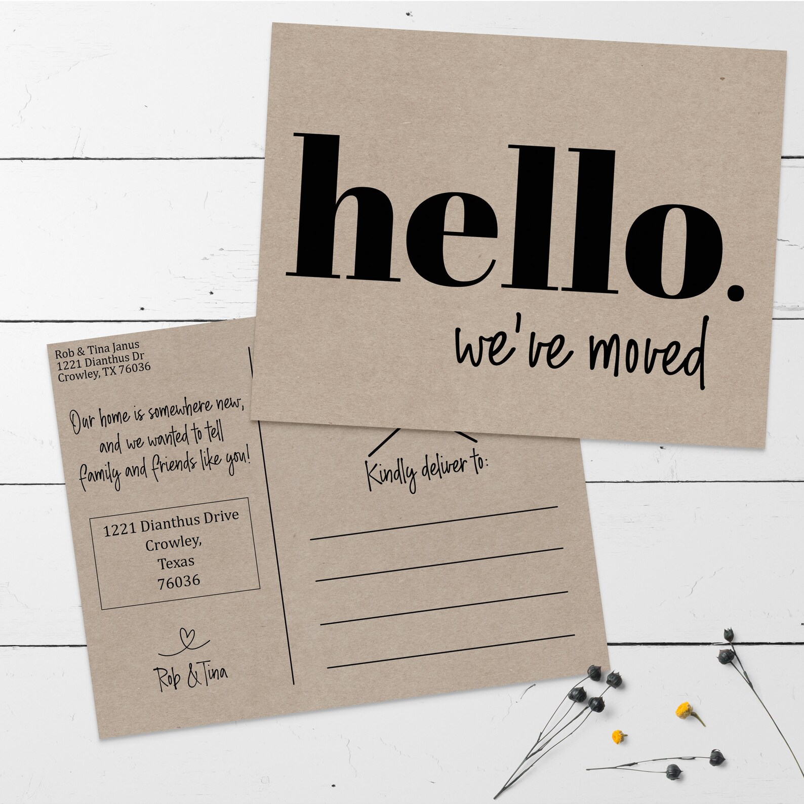 Moving Postcards Moving Announcement New Home Moving - Etsy