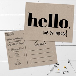 Moving Postcards, Moving Announcement, New Home, Moving, Change of ...