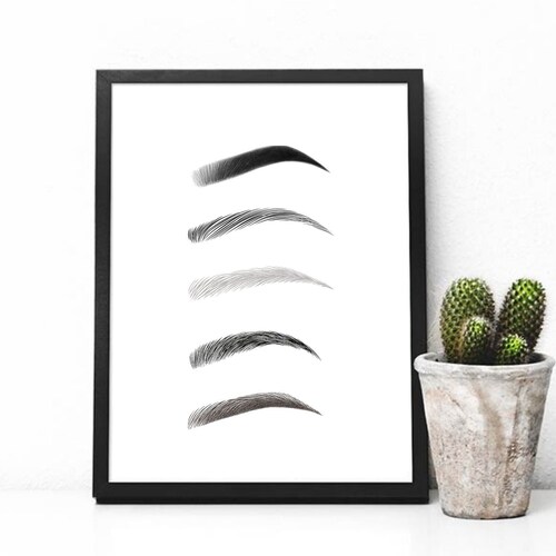Eyebrows Sign no Quote Print From Home 8x10 and 5x7 Brow - Etsy
