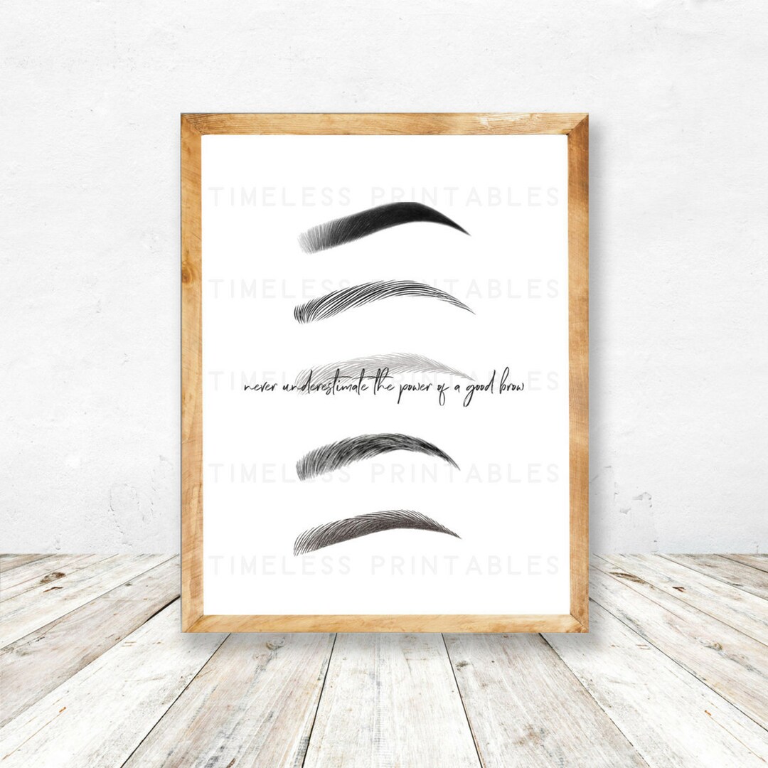 Eyebrows Sign Printable - 8x10 and 5x7 - Instant Download - Salon Décor ...