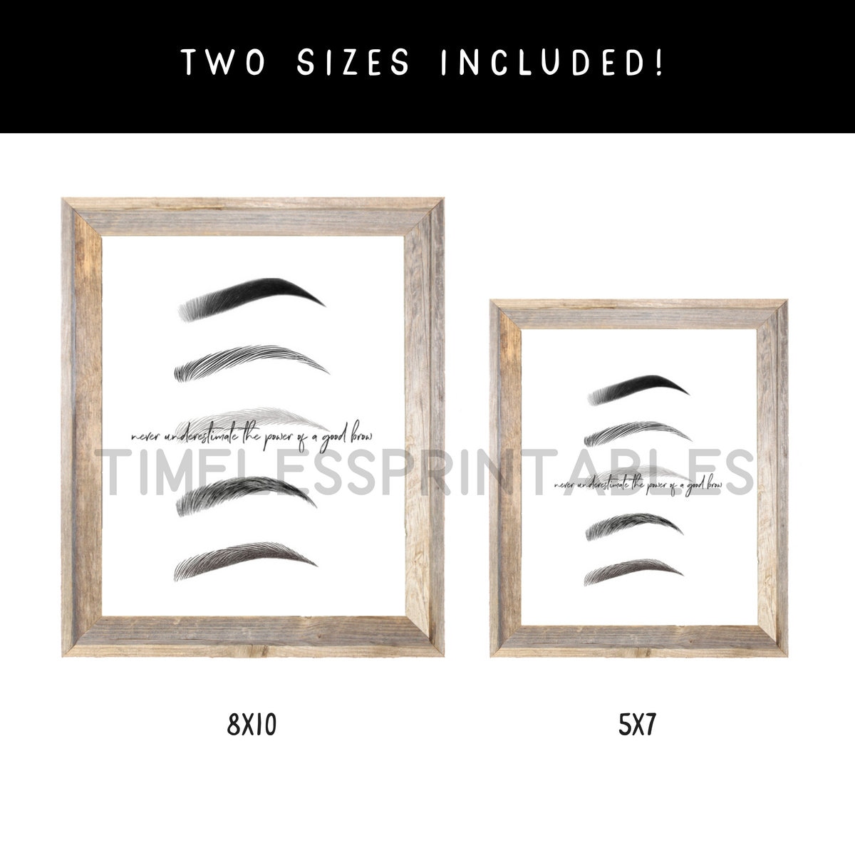 Eyebrows Sign Printable 8x10 and 5x7 Printable Instant - Etsy