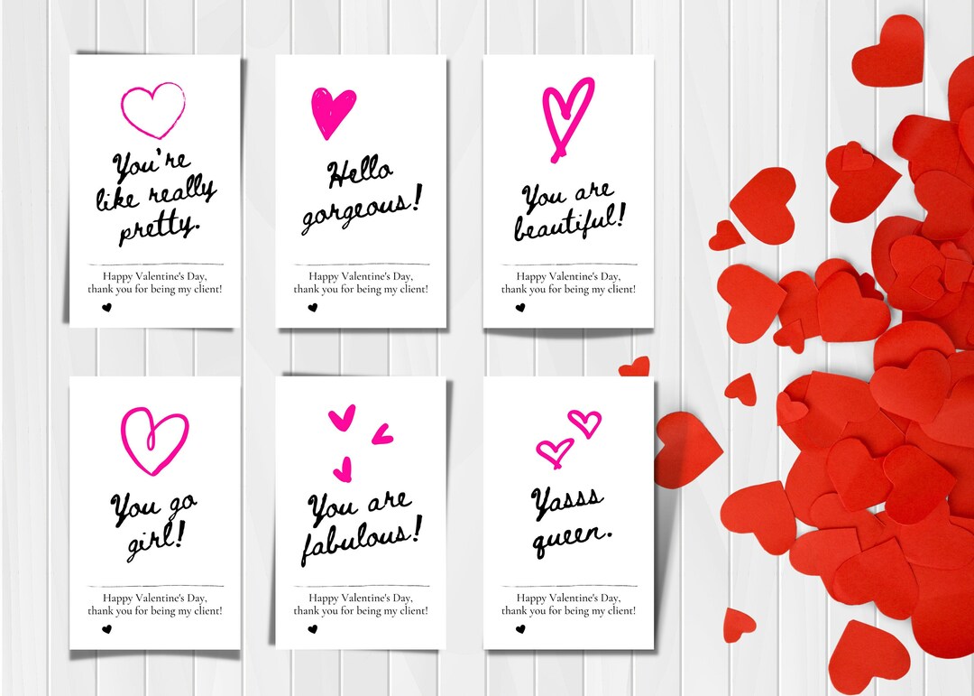 Printable Valentine's Day Cards for Clients | Valentine's Day Cards ...