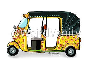 Auto Rickshaw Print - Etsy