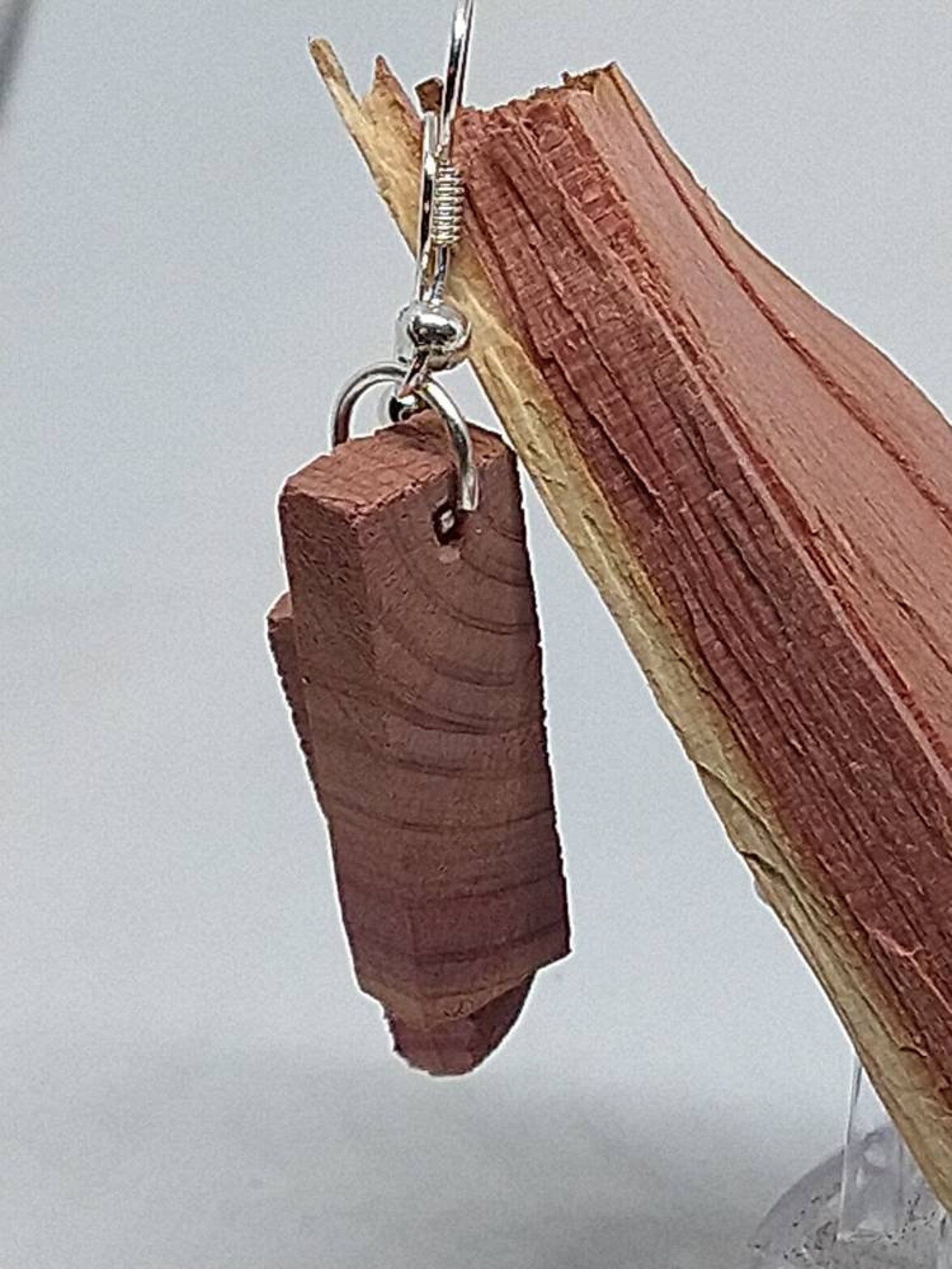 Sweet Simple Raw Cedar Earrings Made Out of Real Cedar Wood With ...