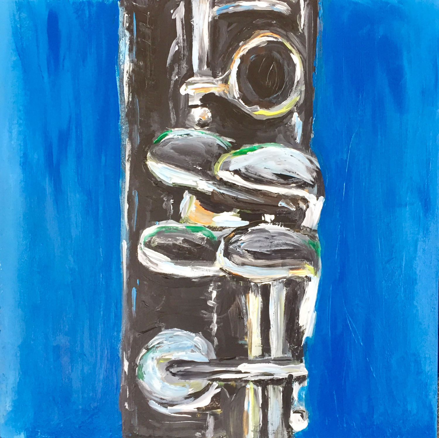 Clarinet painting unique artwork affordable original art | Etsy